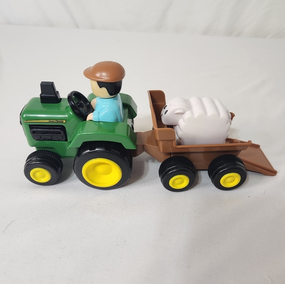 Tomy | Toys | John Deere Tomy Tractor Pull And Go With Sheep 99 | Poshmark